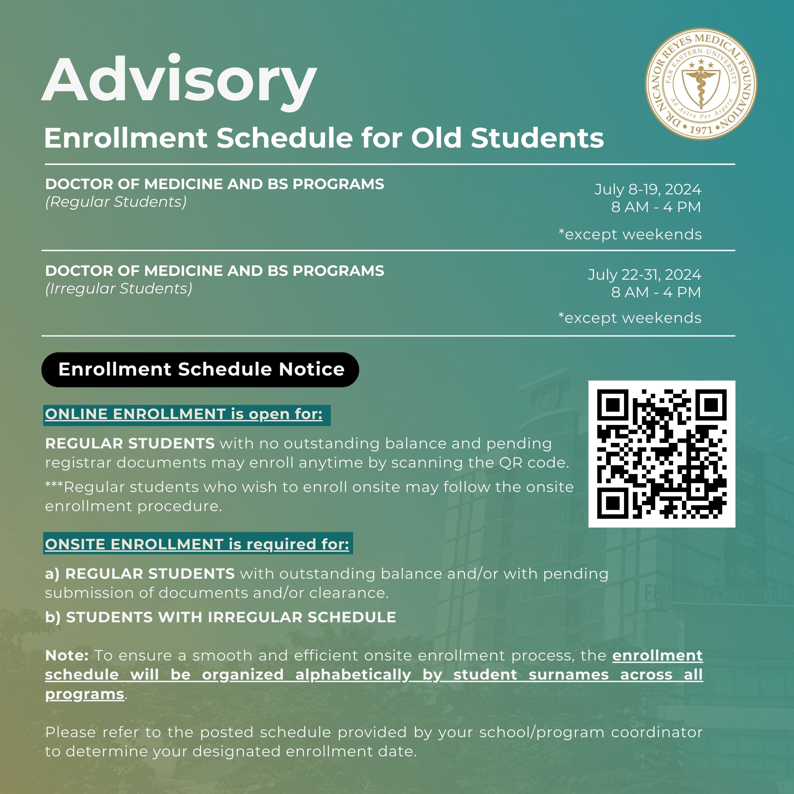 Far Eastern University - Dr. Nicanor Reyes Medical Foundation | FEU ...